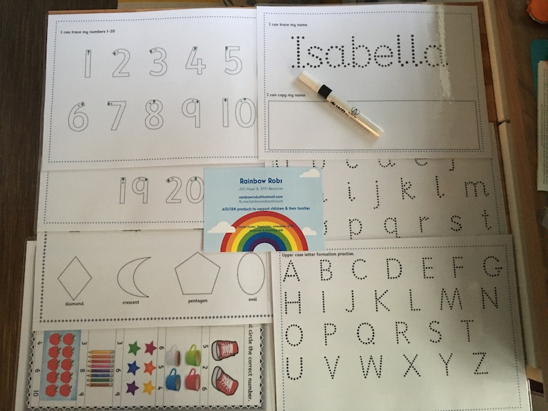 EYFS Starting school name writing letter and number formation | Etsy