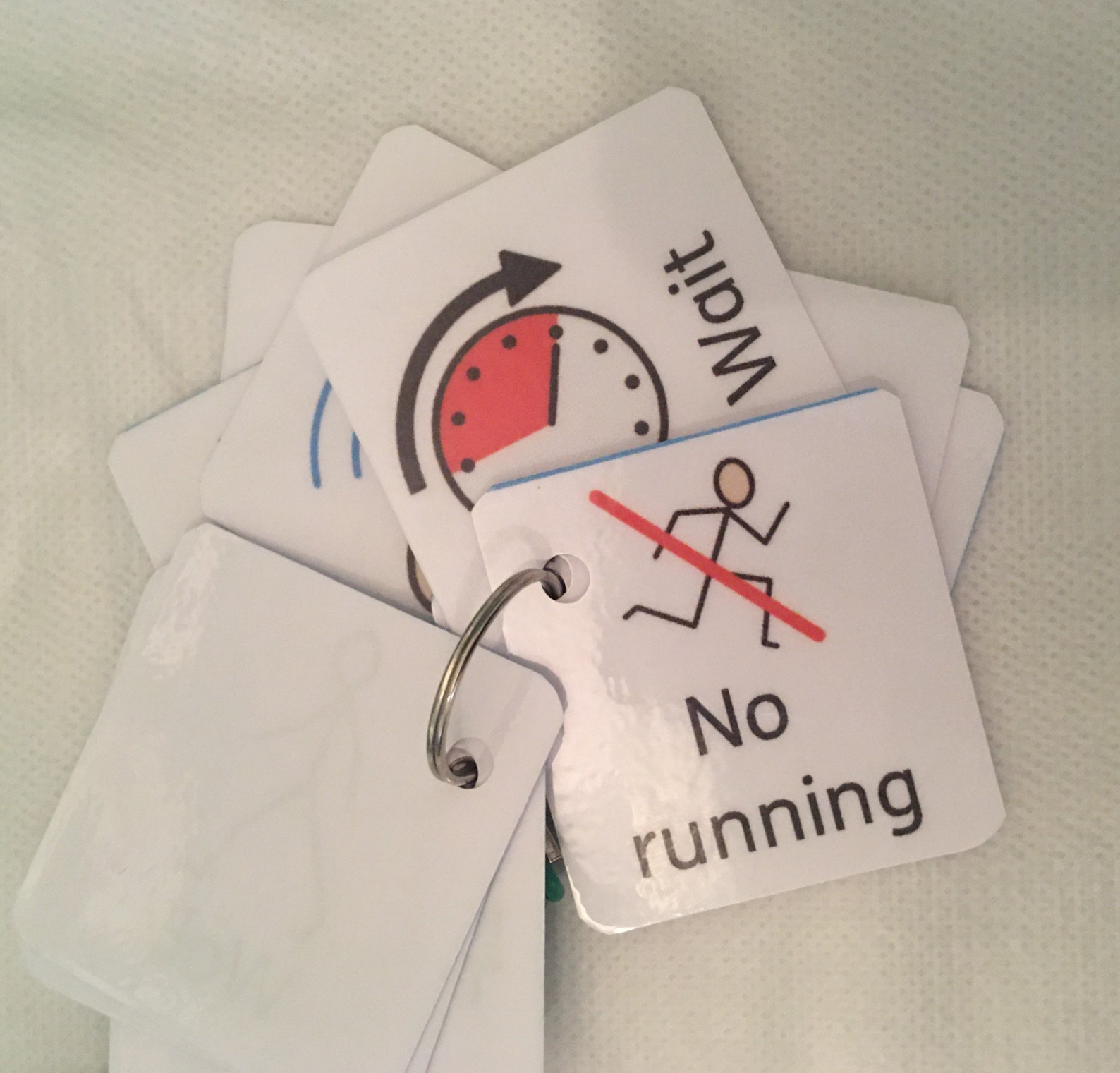 Road Safety Poster & Flash Cards on Keyring Asd/autism/adhd/childminder ...