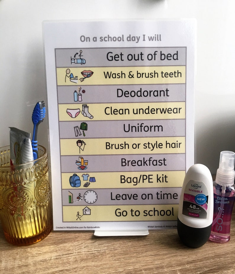 Back to School Daily Routine Chart for Teenagers Girl or Boy - Etsy UK