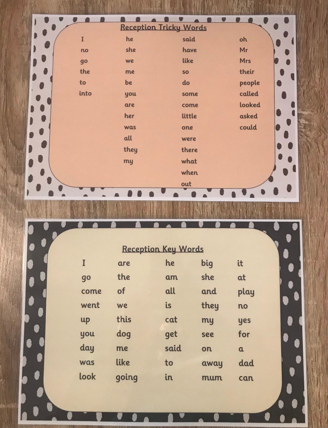 Reception Tricky Words Phase 2-5 Key Words Phonics Learning Mat ...