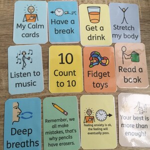 My Calm Cards in a Bag - SEMH ASD Autism SEN - Etsy UK