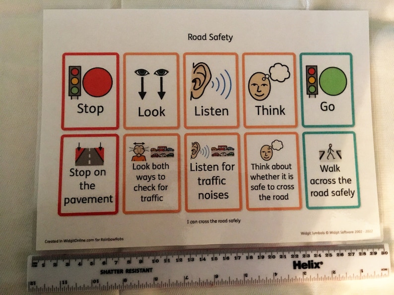 Road Safety Poster & Flash Cards on Keyring - Etsy UK