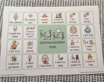 Communication Mat, Non Verbal, ASD, Autism, ADHD, PECS, Special Needs ...