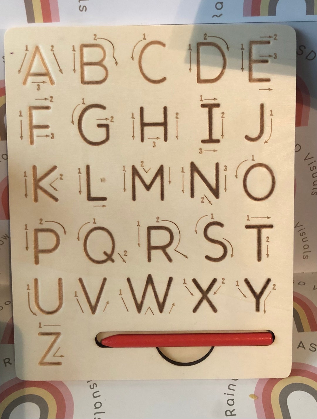 Letter Formation Tracing Board With Pen Early Yearsalphabetstarting ...