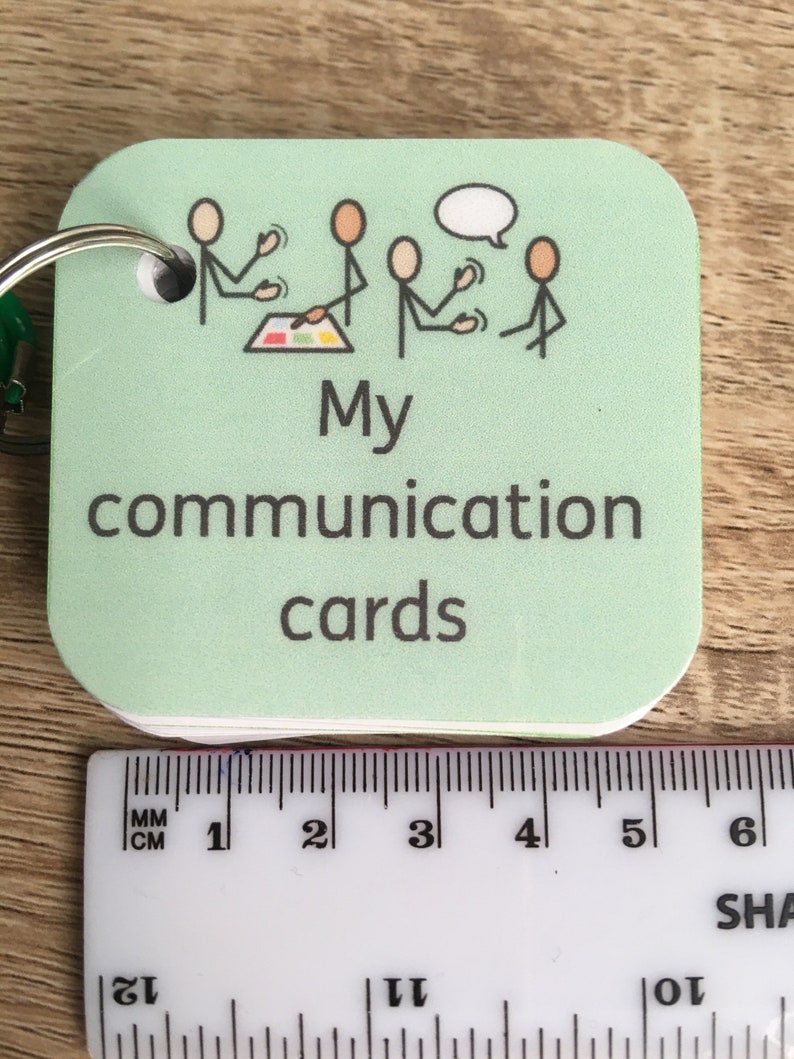 Communication Flash Cards on a Keyring & Communication Mat Set - ASD ...