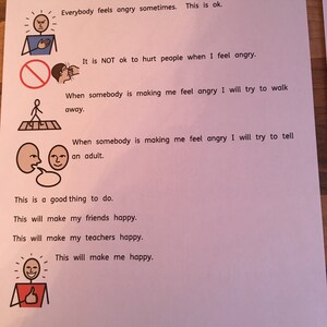 When I Feel Angry Social Story - Etsy