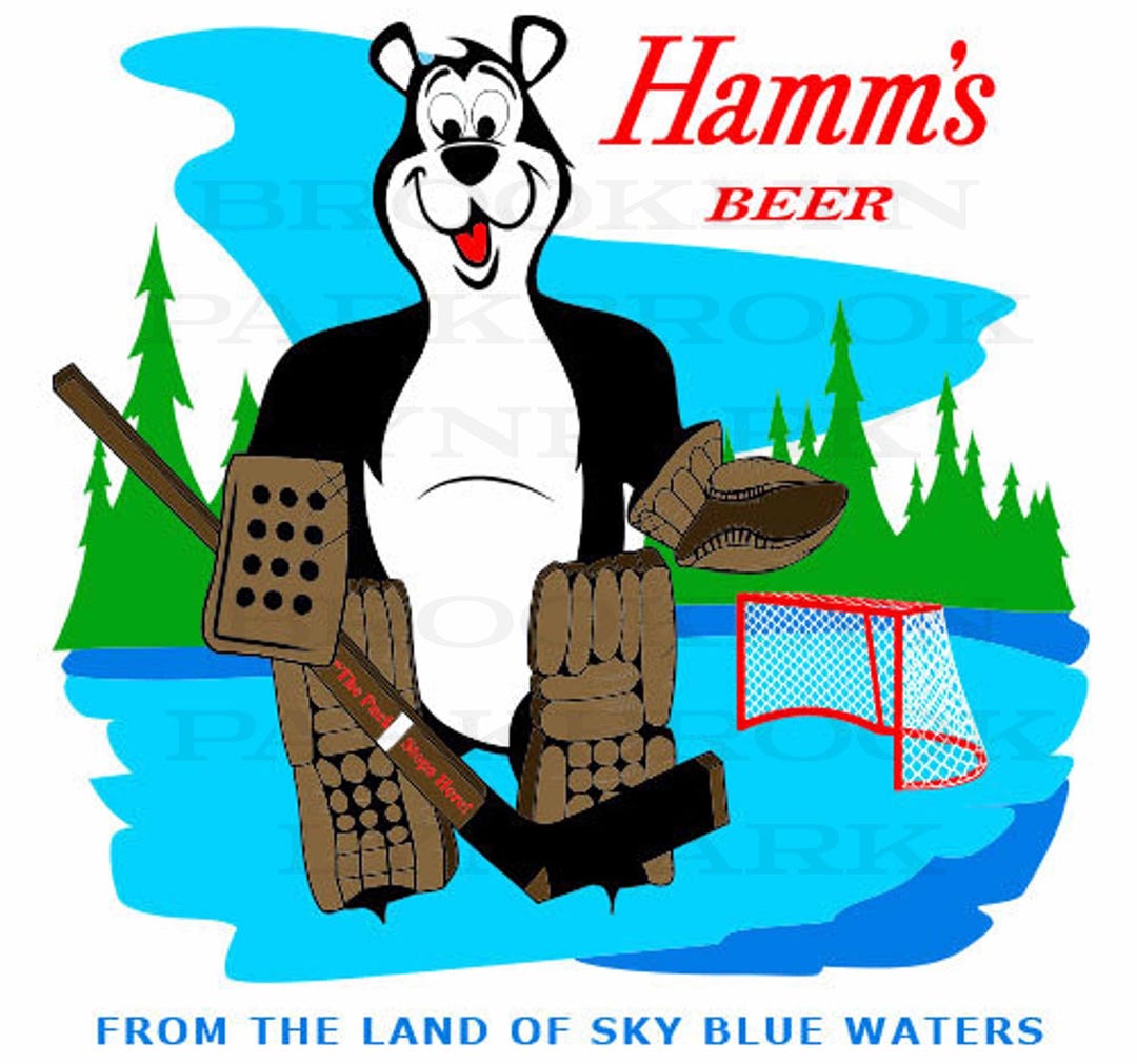 Vintage Hamm's Bear Beer, Goalie, SUBLIMATION TRANSFER, Ready to Press ...