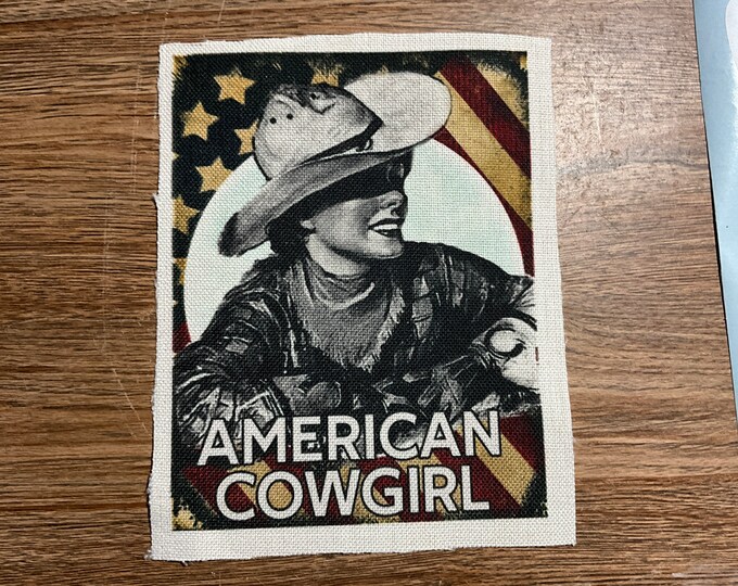American Cowgirl Patch, SAMPLE, FABRIC APPLIQUE, Patch, Sew On, Shirt ...