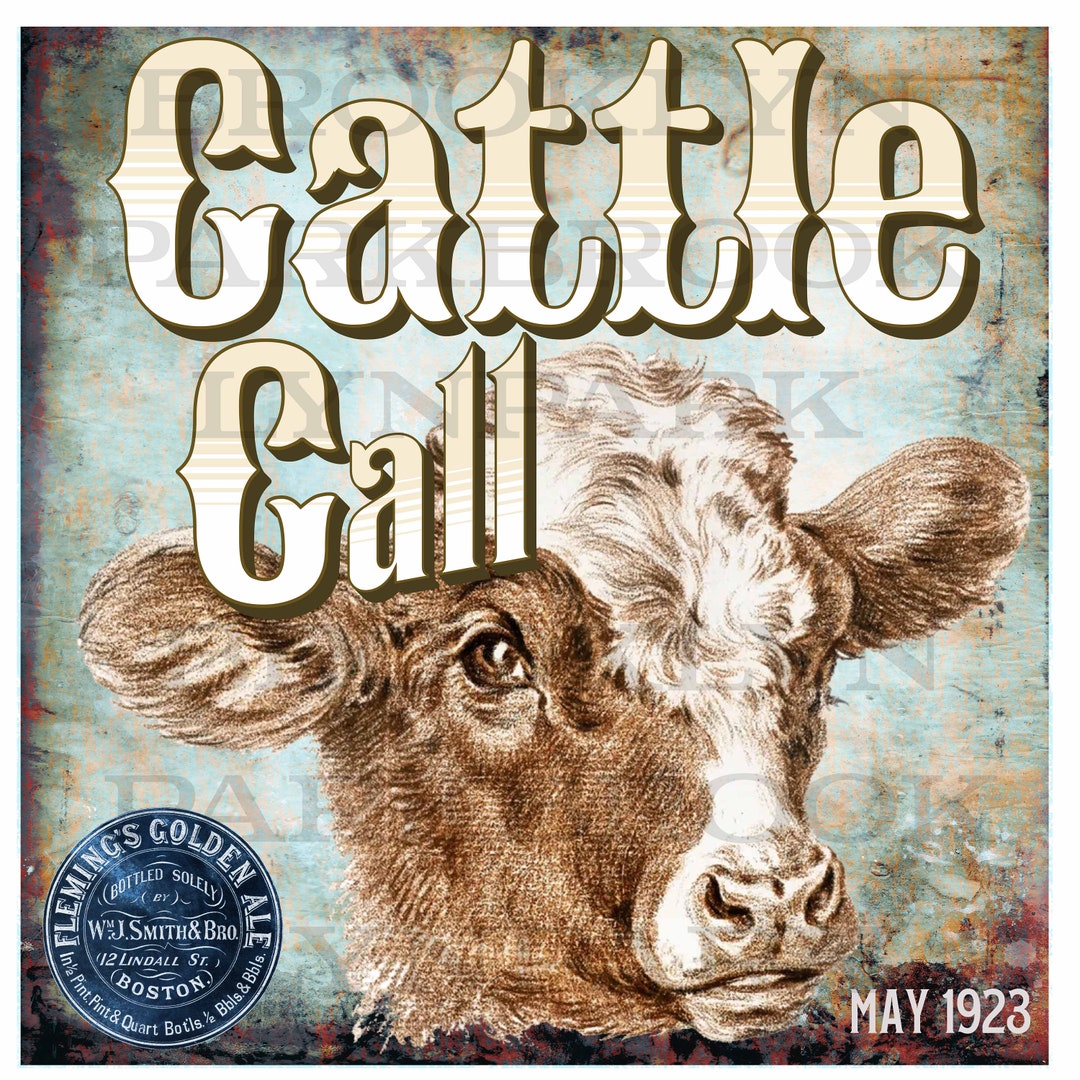 Cattle Call, Cow, Farm, Vintage, FABRIC APPLIQUE, Sew On, Flannel ...
