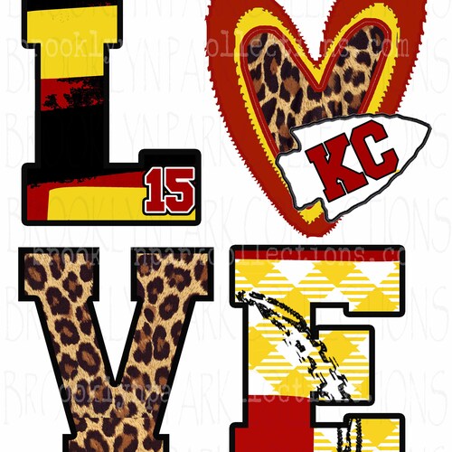 Love KC Kansas City Arrowhead Leopard Print SUBLIMATION - Etsy