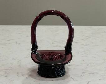 Purple Fenton Basket - Etsy