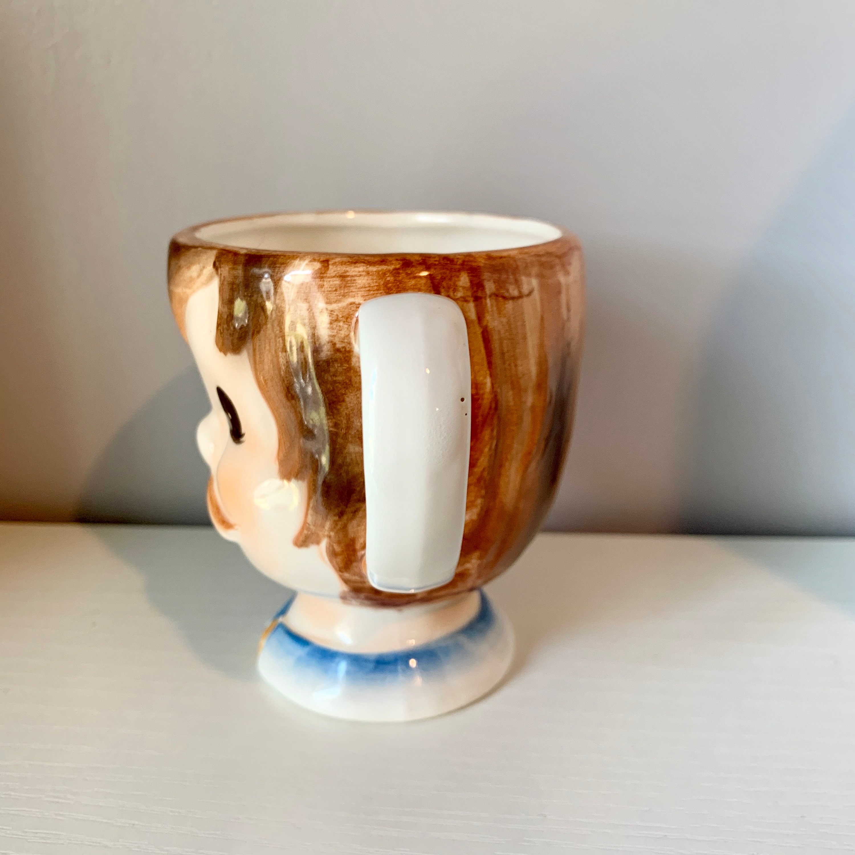 Vintage Face Mug Mustached Man Japan Kitschy Anthropomorphic - Etsy
