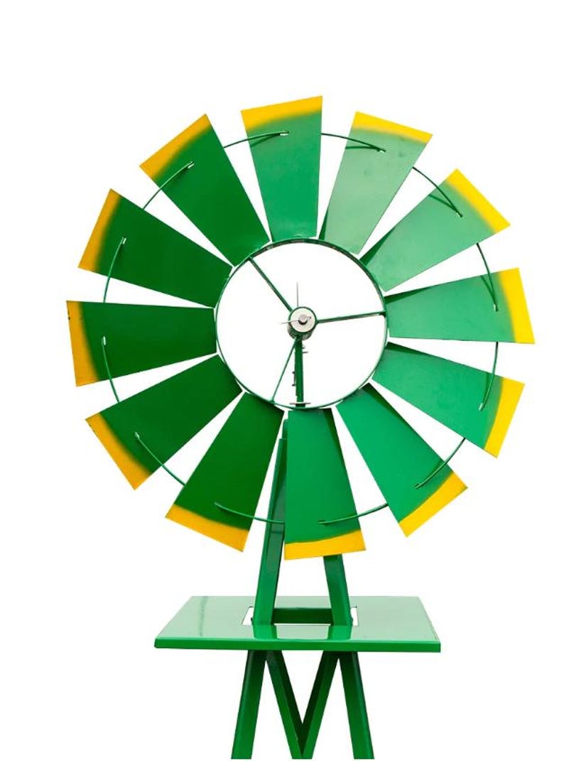 Windmill 8FT Weather Resistant Garden / Yard Metal Ornamental Wind Mill ...