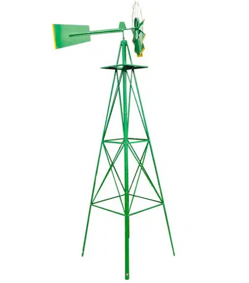 Windmill 8FT Weather Resistant Garden / Yard Metal Ornamental Wind Mill ...