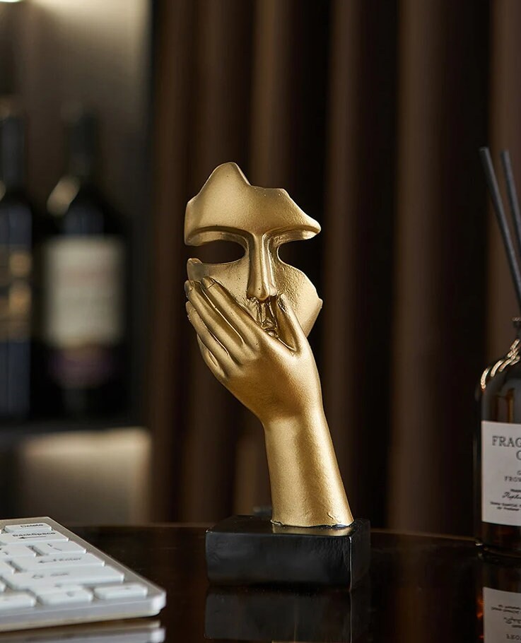 Nordic Statue Abstract Resin Desktop Ornaments Sculpture Miniature ...