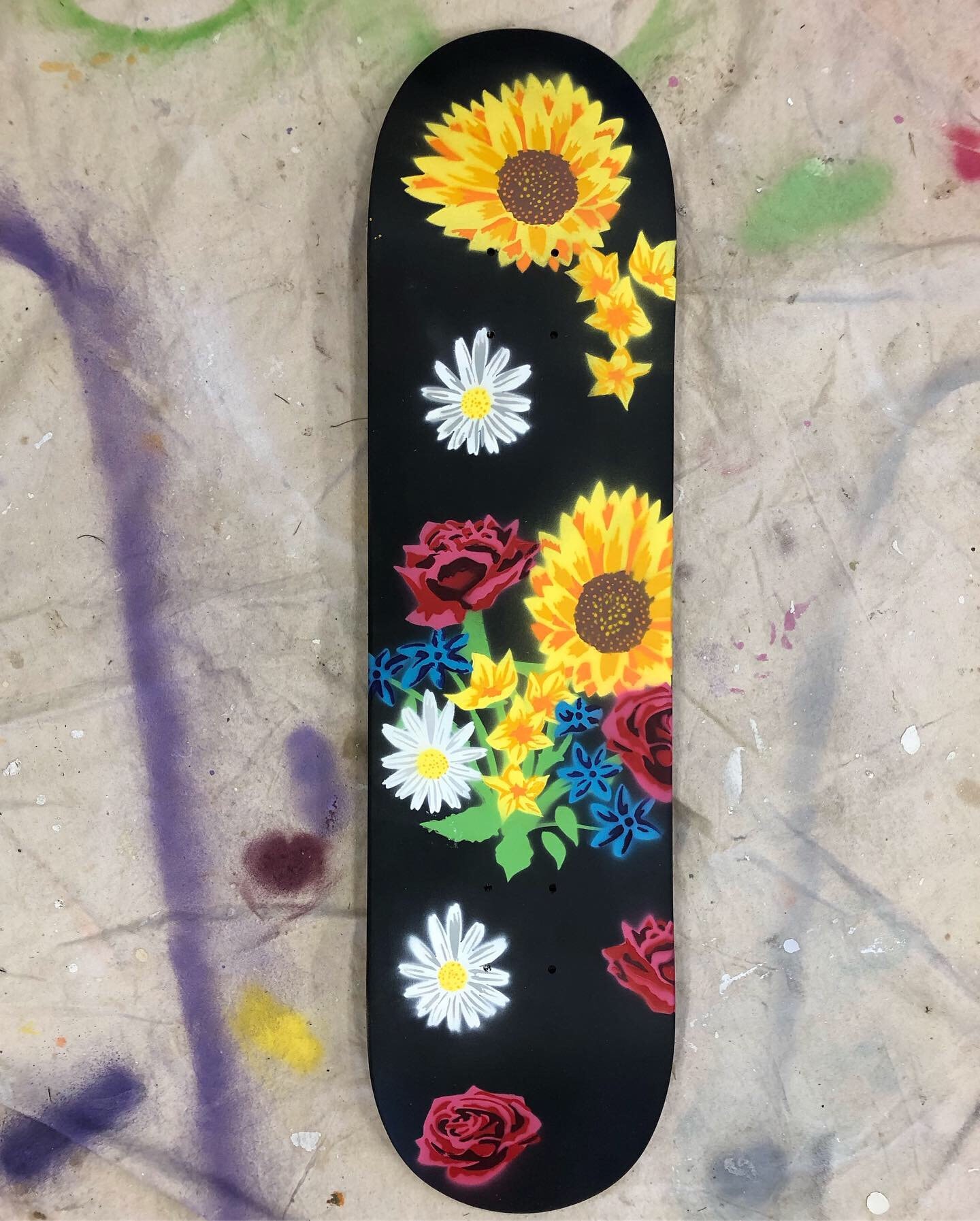 Flower Skateboard - Etsy