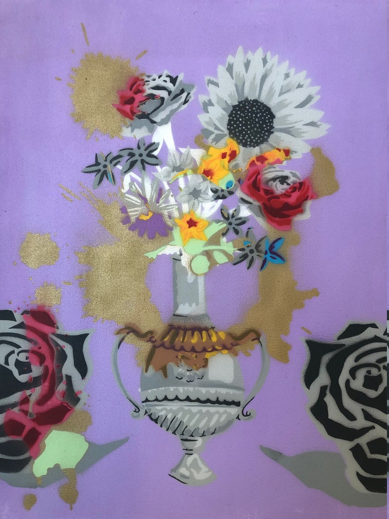 Kintsugi Flower Abstraction - Etsy