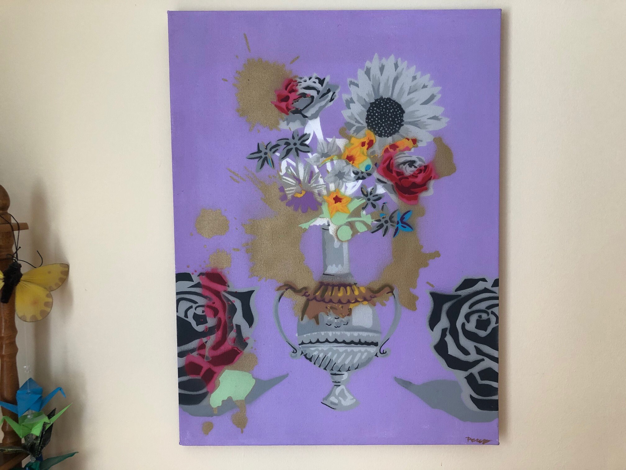 Kintsugi Flower Abstraction - Etsy