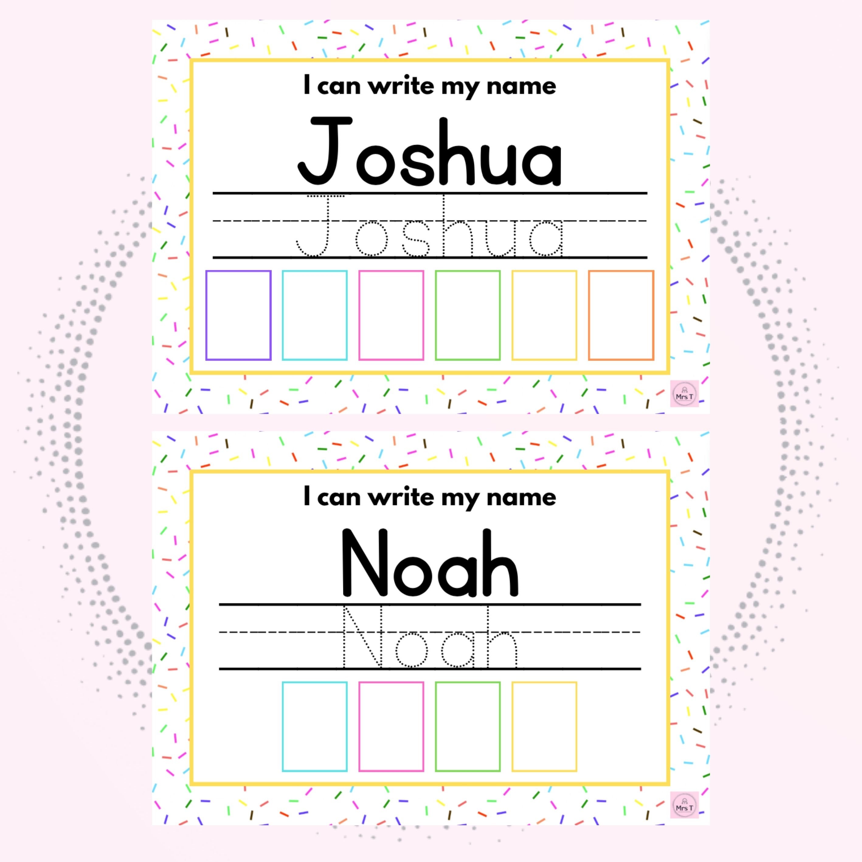 Printable Name Worksheet, Personalised Name Tracing and Writing ...