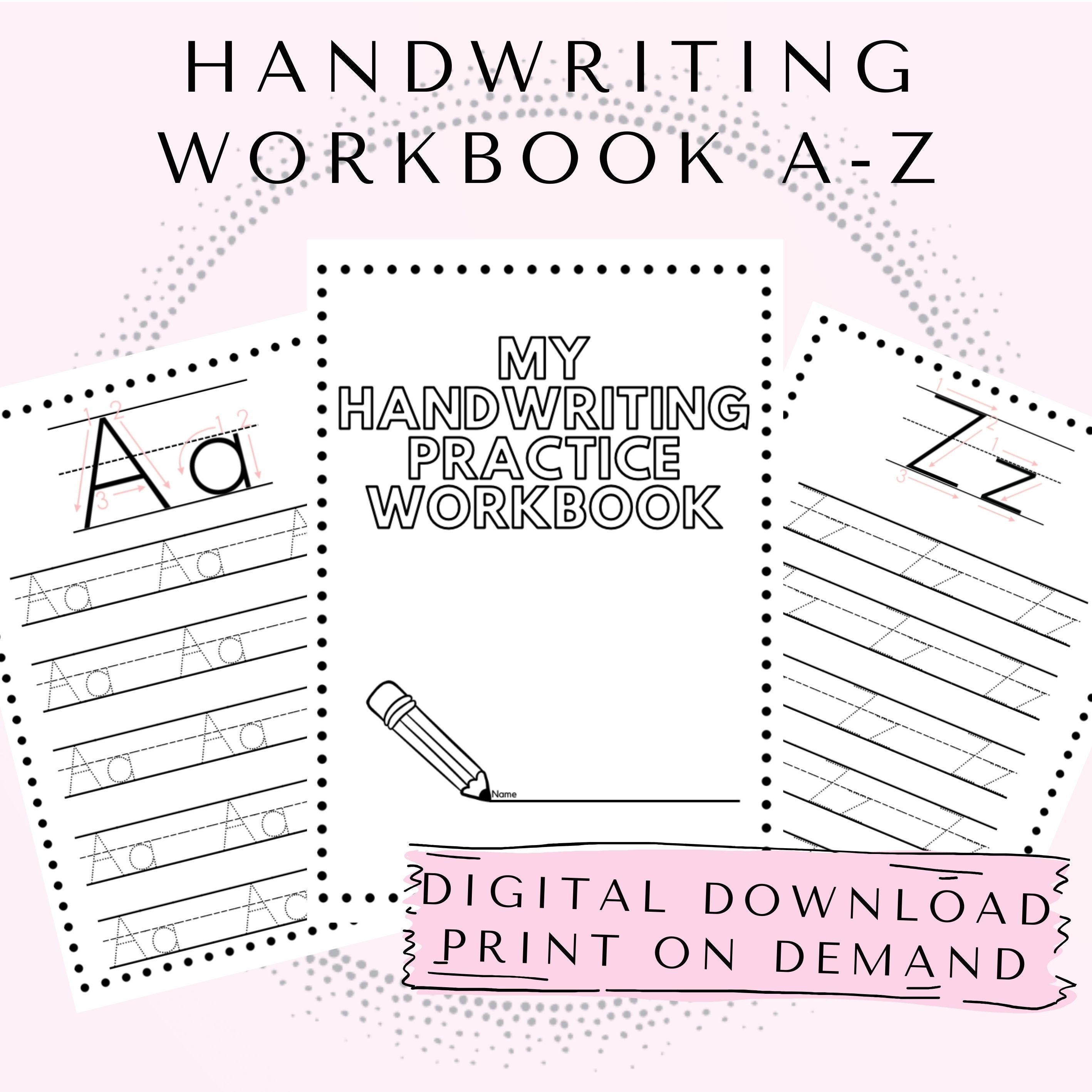 A-Z Handwriting Tracing Worksheets,traceable Letters, Children's ...