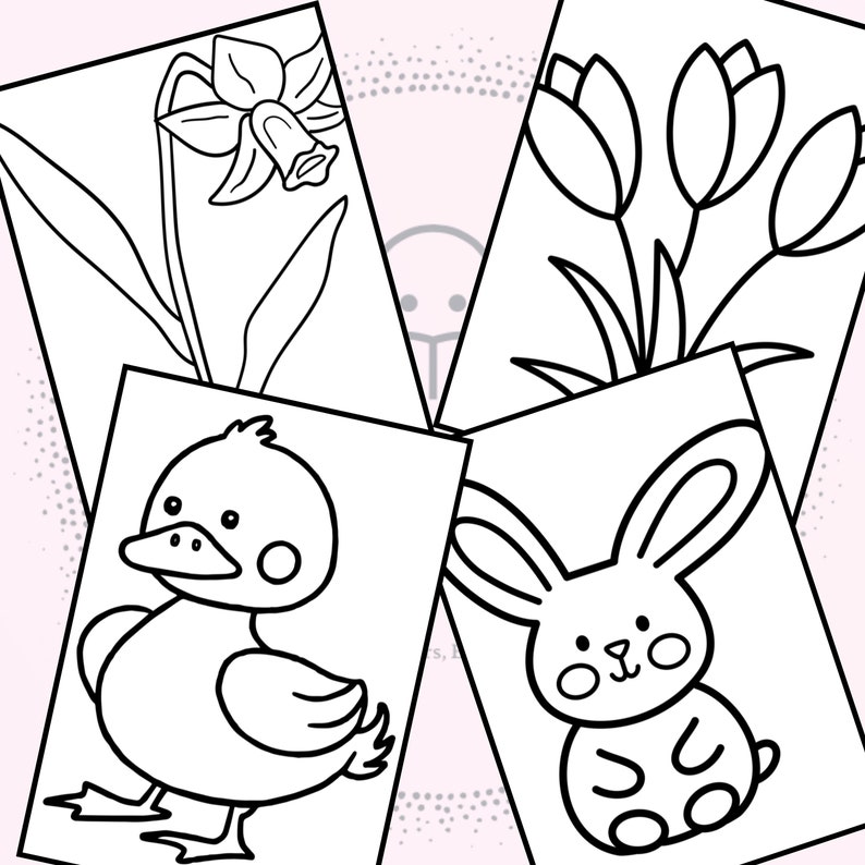Spring Themed Colouring Sheets, Instant Download, Teaching Aid ...