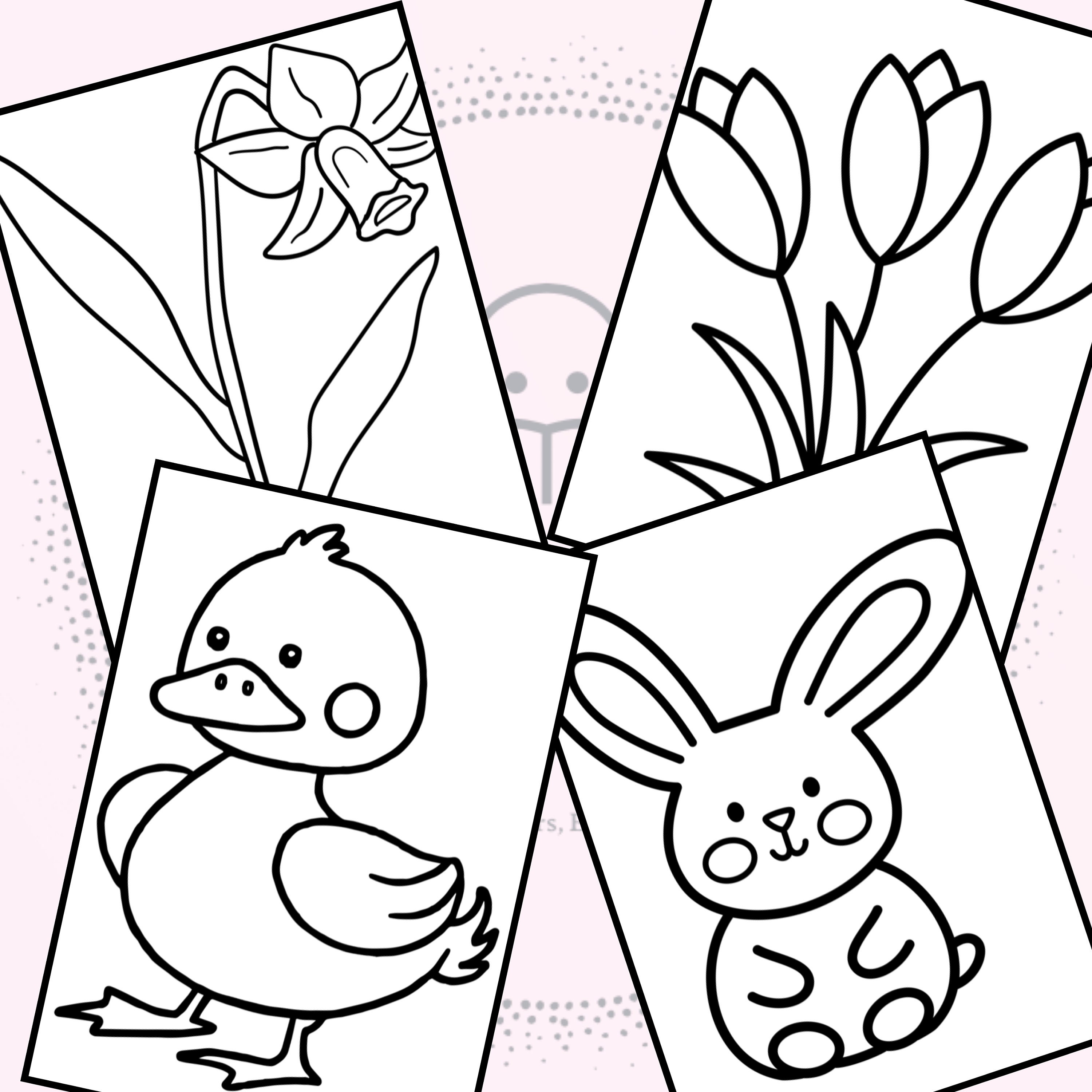 Spring Themed Colouring Sheets, Instant Download, Teaching Aid ...