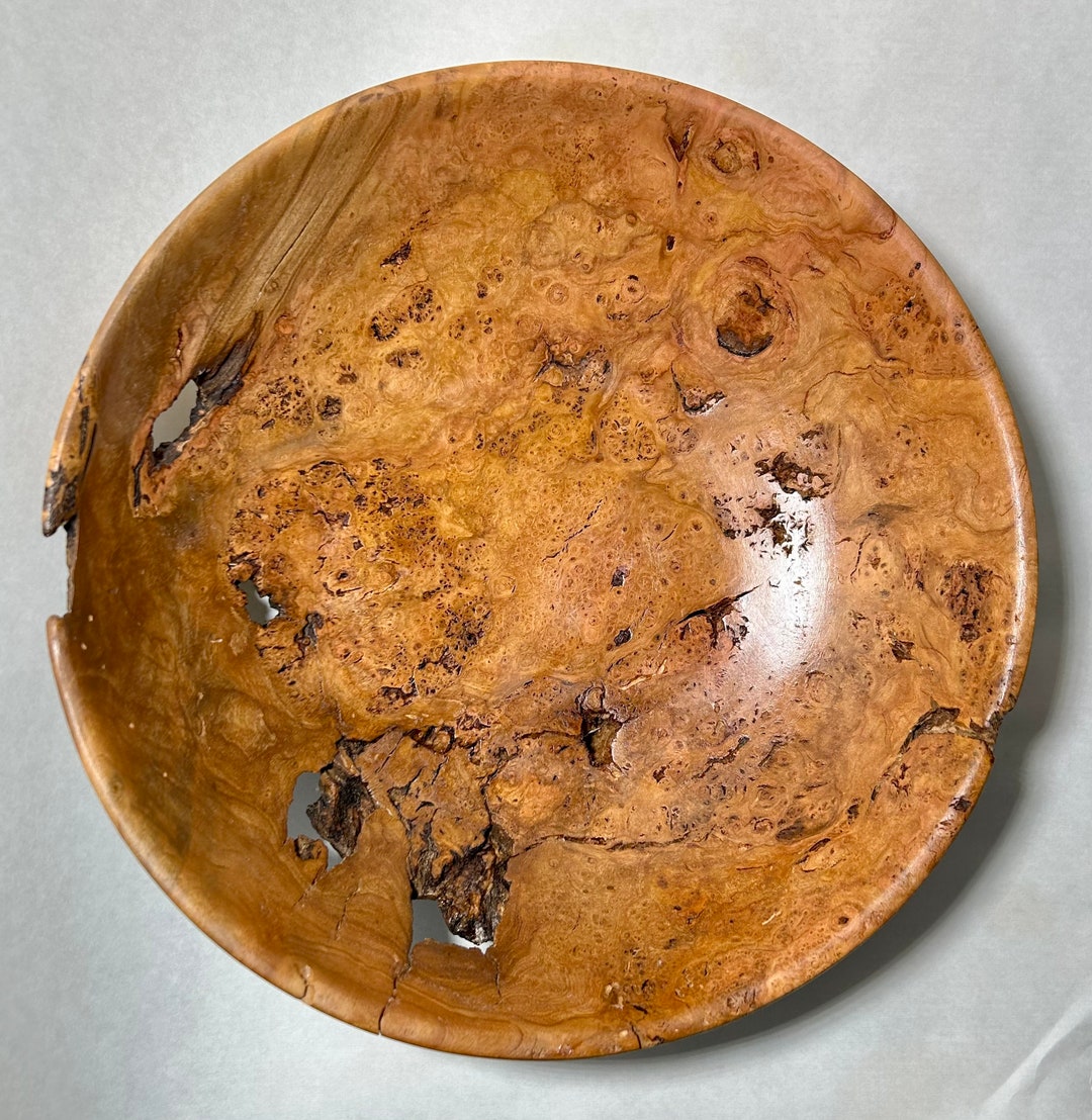 Large Cherry Burl Cap Bowl Large Burl Bowl Handmade Burl Bowl Burl ...