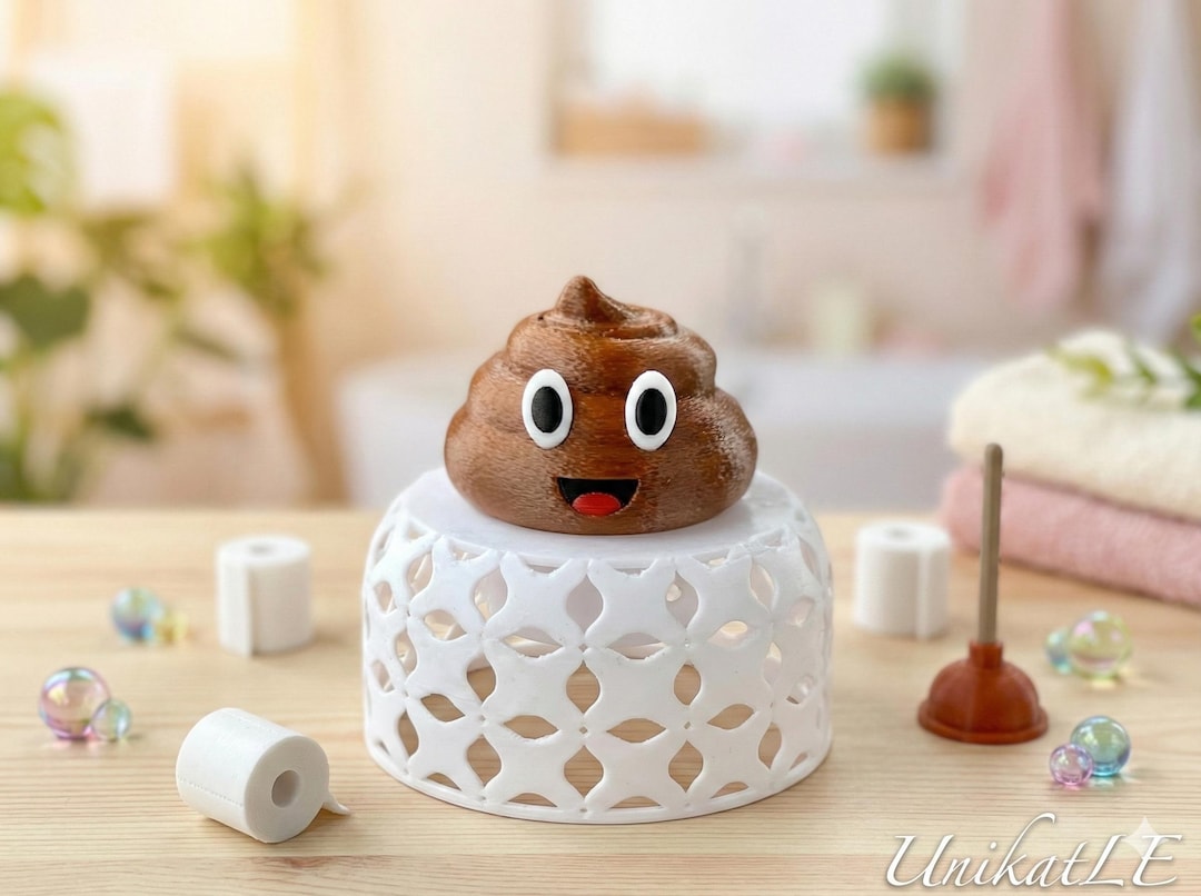 Poop Emoji Fidget Spinner 3D Printed, Funny Gift, Desk Decor, Stress ...