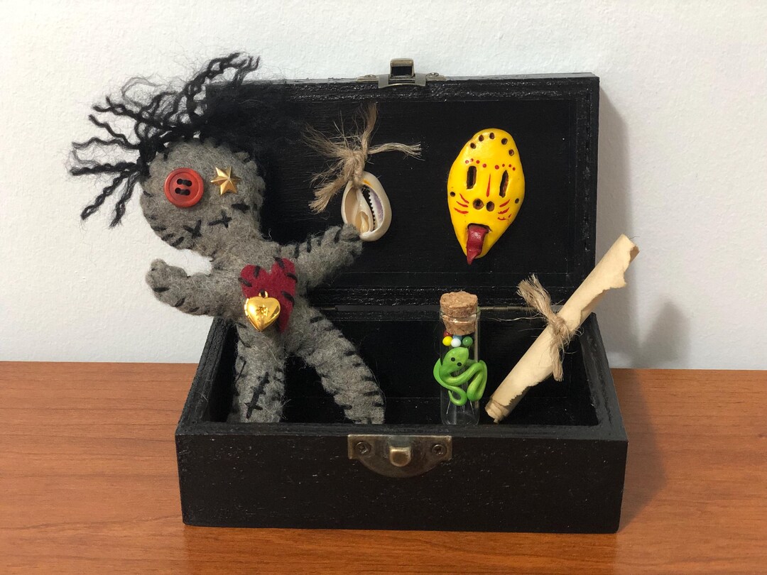 Voodoo Doll, Voodoo Kit, With Instructions, Pins, Mask and Cowrie ...