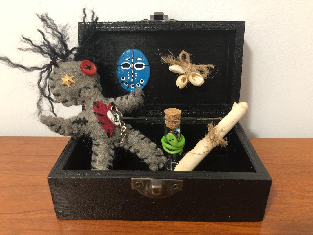 Voodoo Doll, Voodoo Kit, With Instructions, Pins, Mask and Cowrie ...