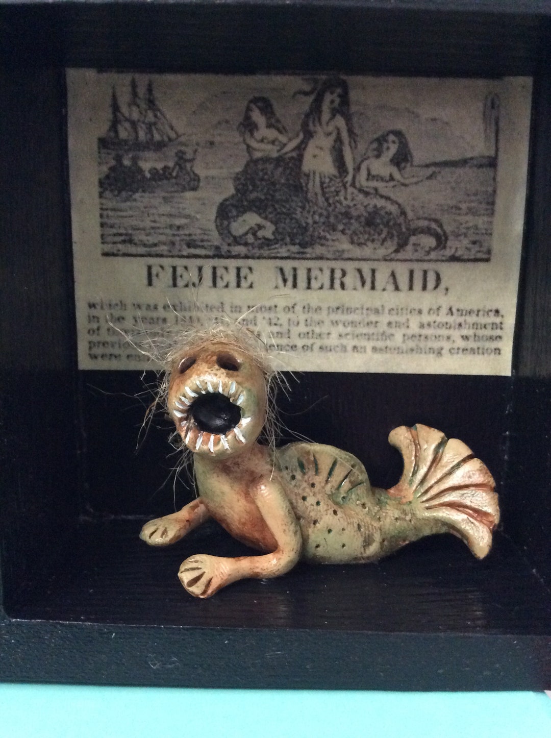 Fiji Mermaid in a Decorated Box - Etsy