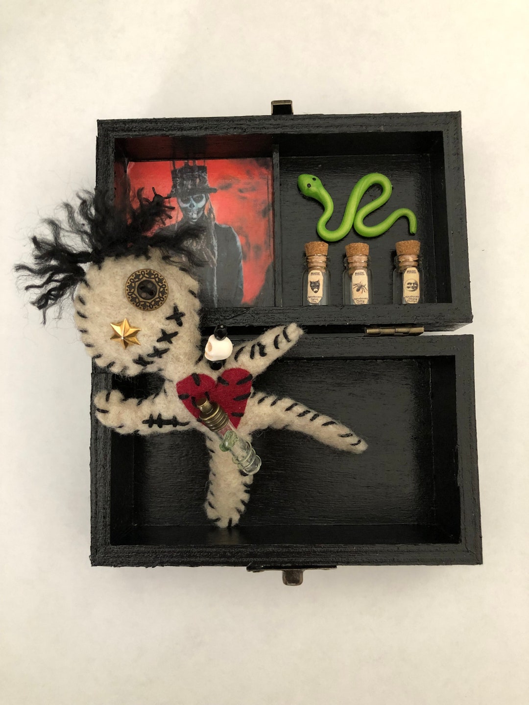 Voodoo Doll in a Decorated Box With Accessories - Etsy