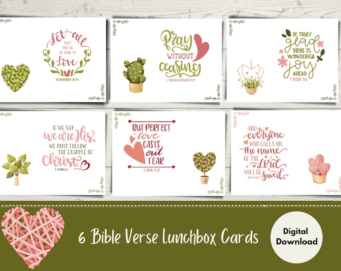 Printable Bible Verse Notes for Kids | Scripture Cards for Kids ...