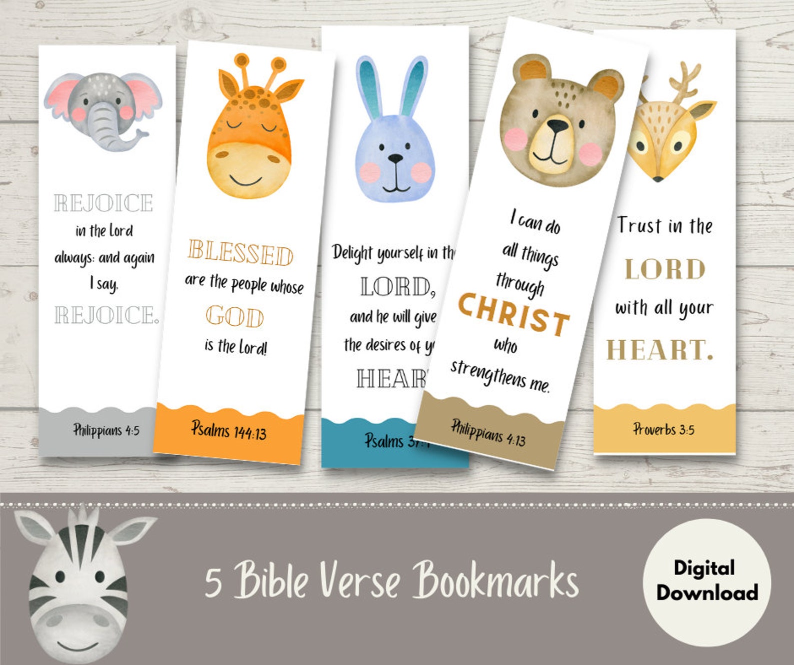 Kids Bible Verse Bookmark, Scripture Bookmark, Kids Bible Verses ...