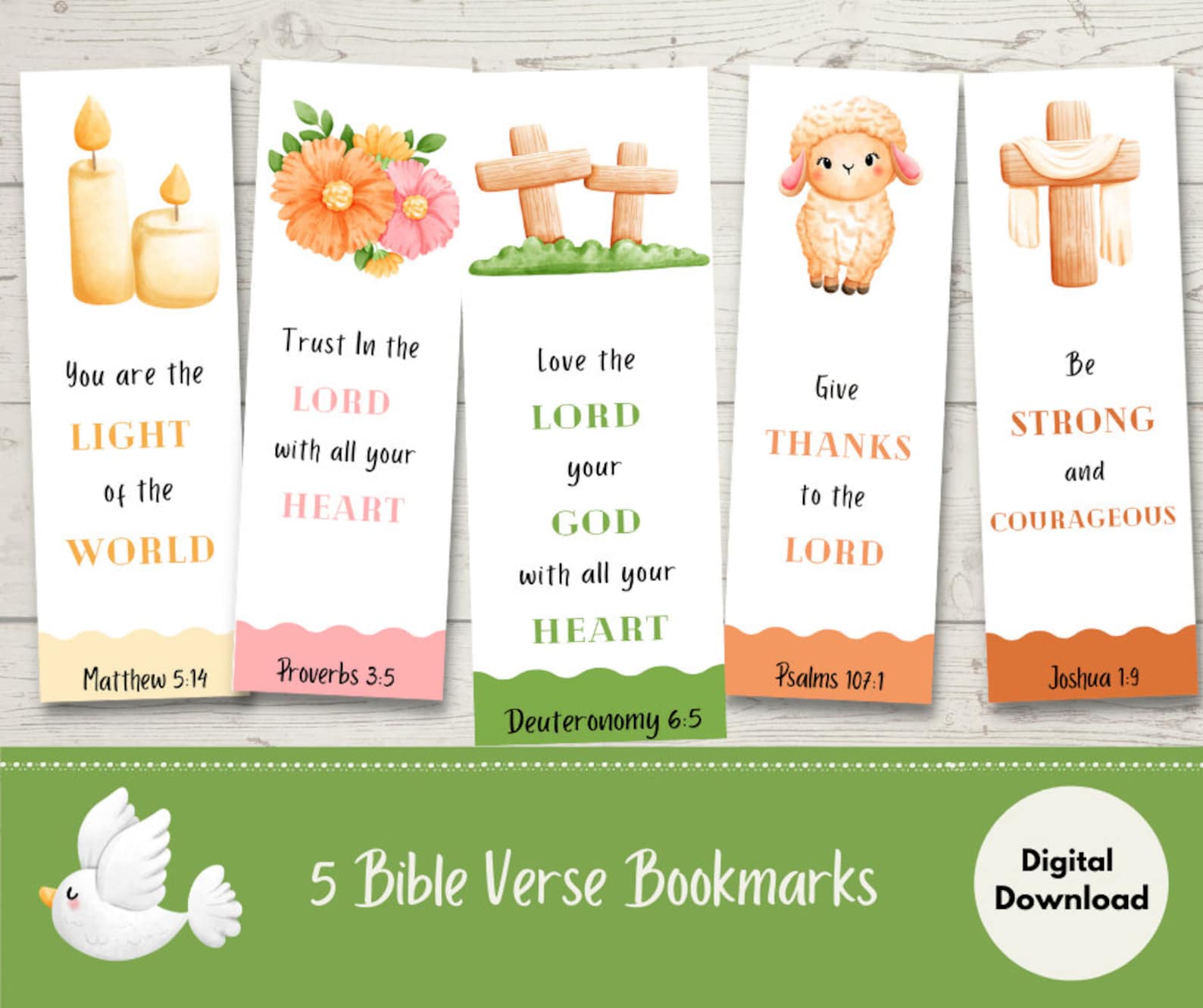 Bible Verse Bookmark, Scripture Bookmark, Kids Bible Verses, Easter ...
