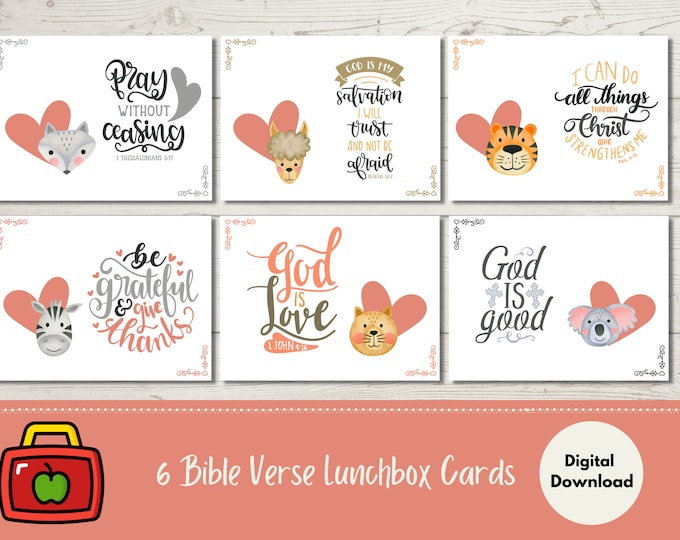 Printable Bible Verse Notes for Kids | Scripture Cards for Kids ...