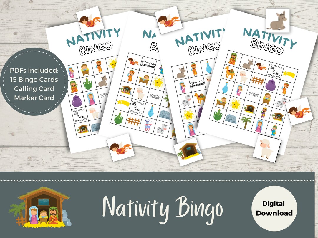 Christmas Bingo Cards, Nativity Bingo, Christmas Games for Kids ...