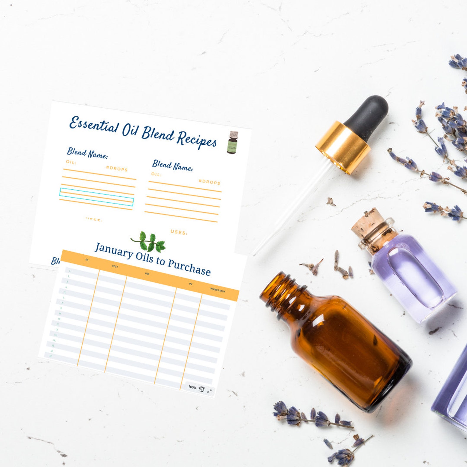 Essential Oil Recipe Sheets, Essential Oil Blends, Essential Oil ...