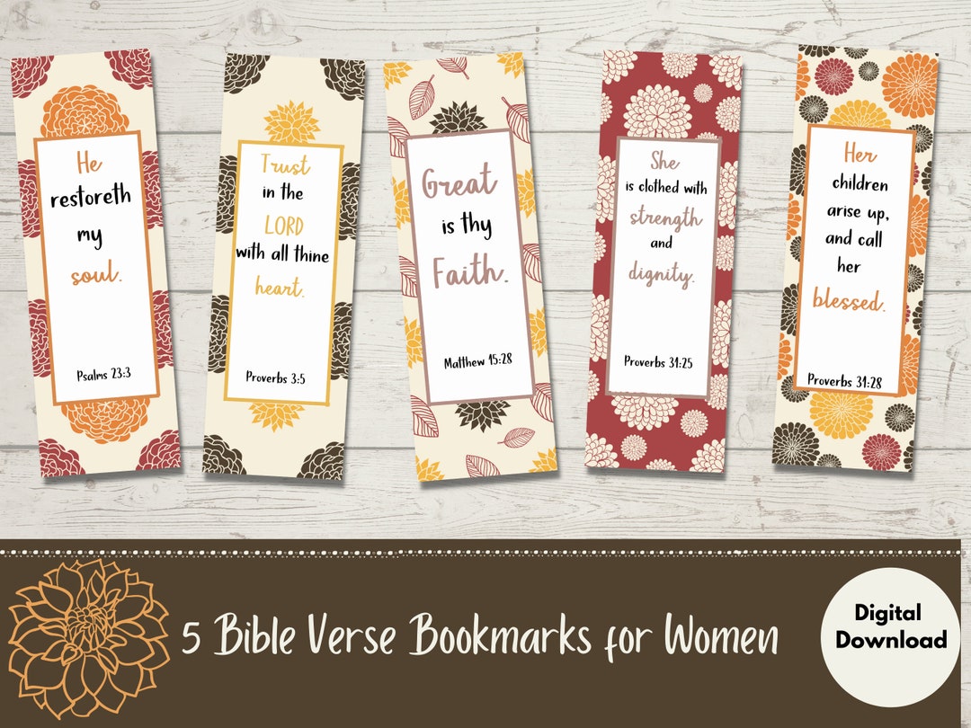 Bible Verse Bookmark, Christian Bookmarks, Scripture Bookmark, Bible ...