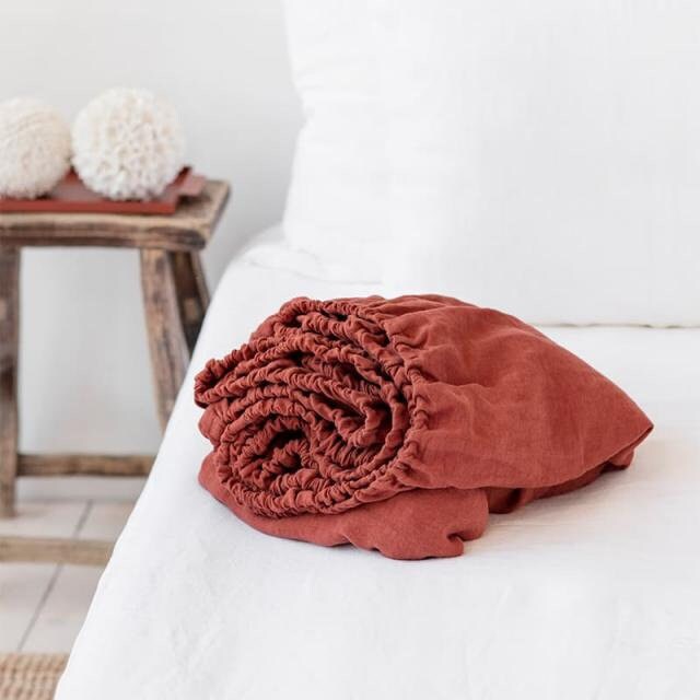 Custom Made Cherry Red Soft Cotton Fitted Sheet Set | Etsy