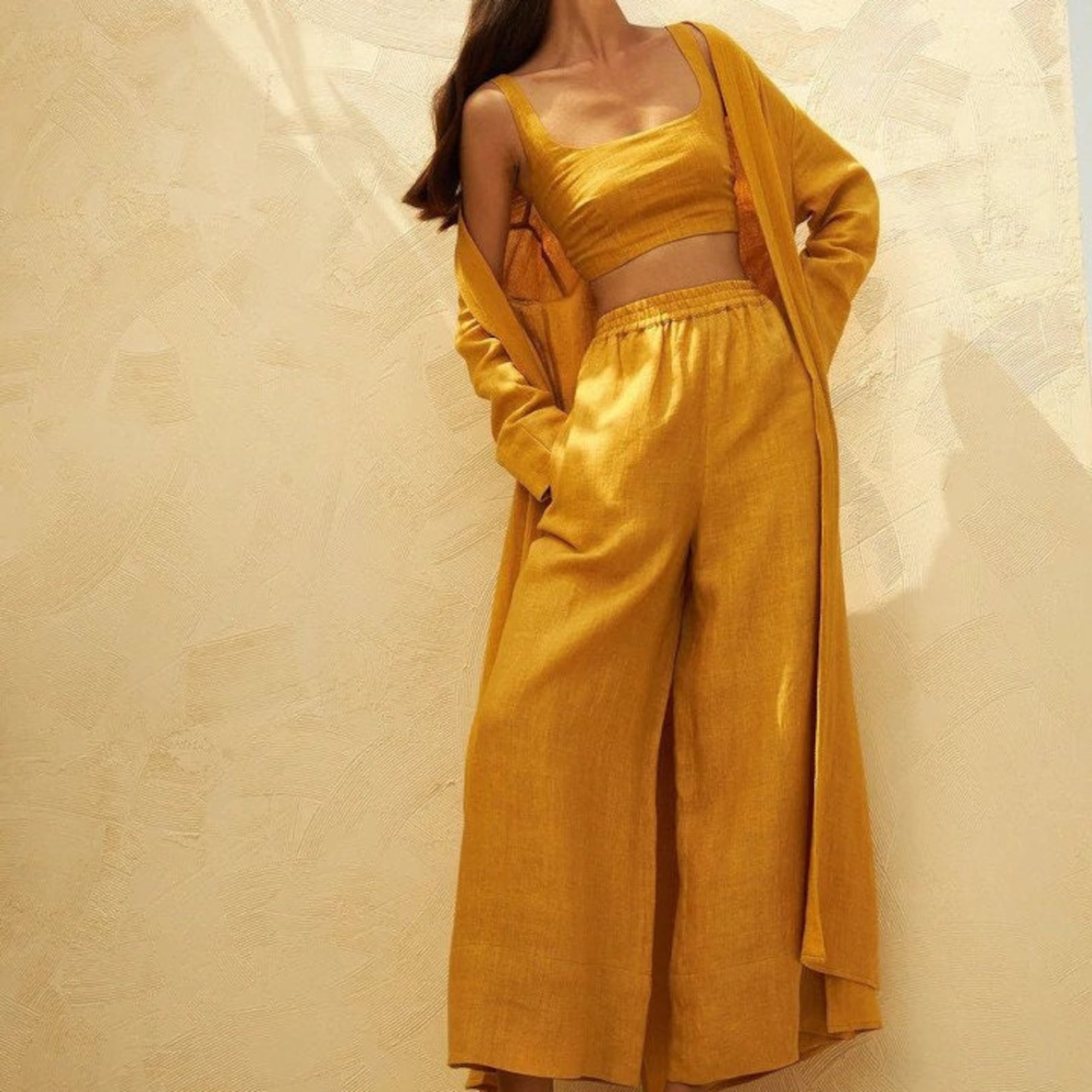 Soft Linen Overlay With High Side Slits Dusty Pink Linen Boho - Etsy