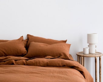 Rust Linen Duvet - Etsy