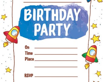 Downloadable/ Printable A5 Birthday Invitation - Etsy