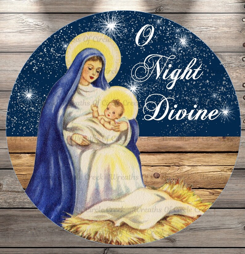 Nativity Scene Mother Mary Baby Jesus O Night Divine - Etsy