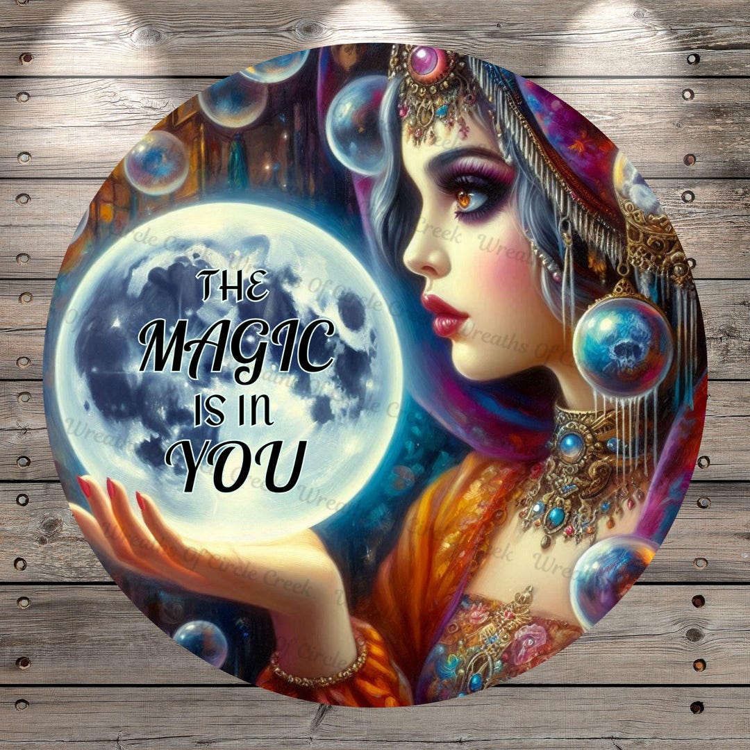 Fortune Teller, the Magic is in You, Mystic, Halloween, Round, Light ...