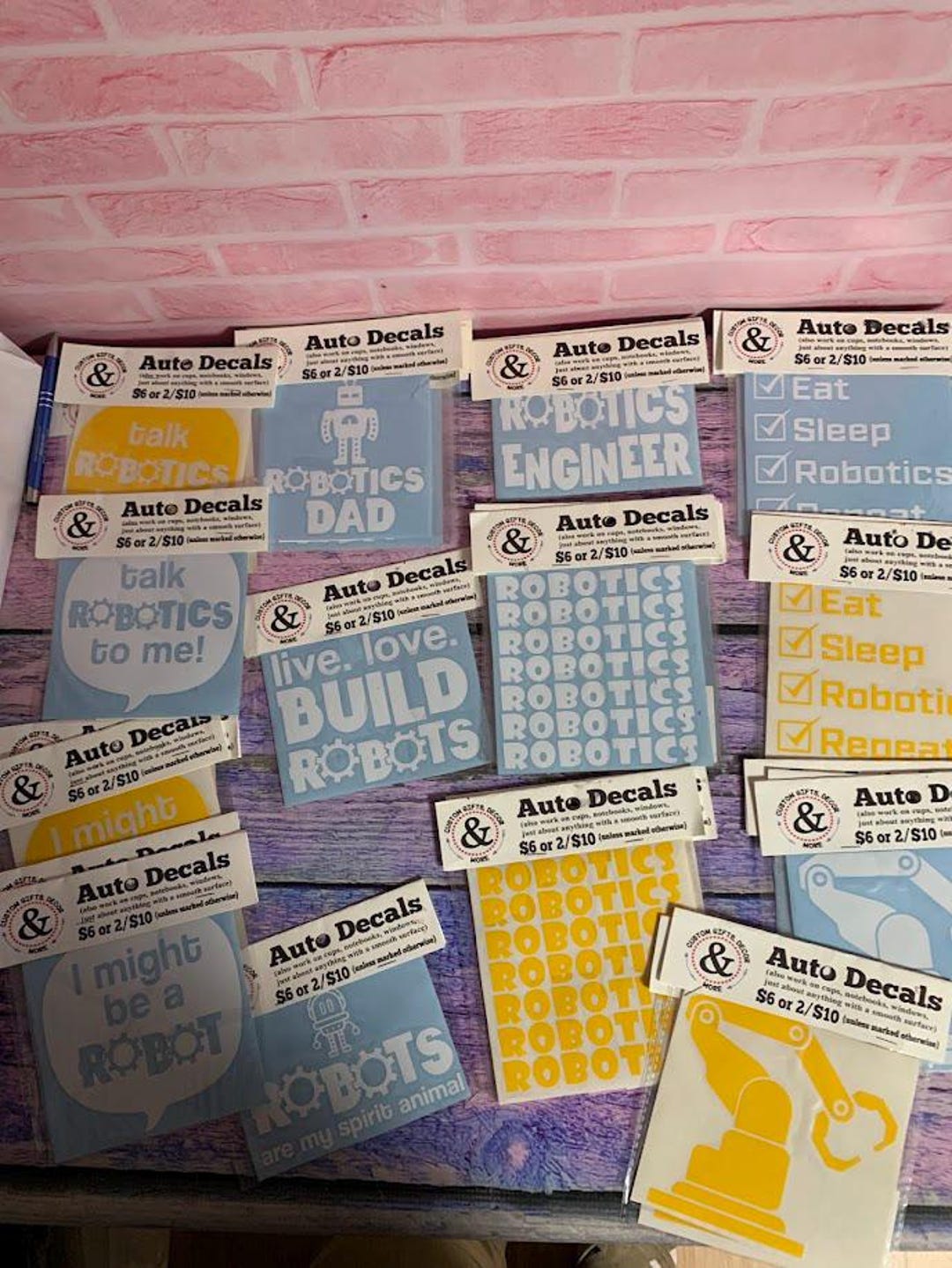 Robotic Robot Decals - Choice of 7 Different Designs/colors - Car Auto ...