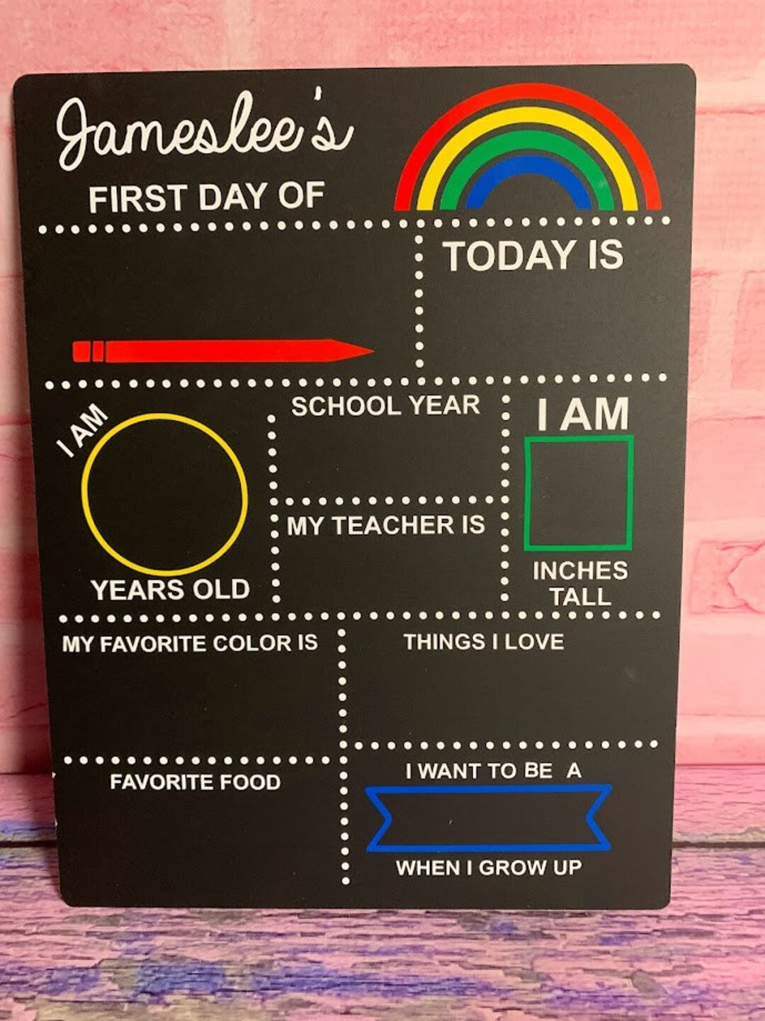 Back to School | First Day of School | Photo Prop | Sign | Board ...