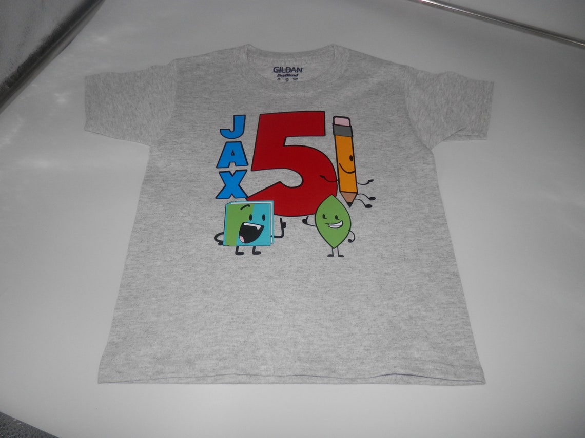 BFDI Birthday Shirt - Name and Age Can Be Customized - Battle for Dream ...