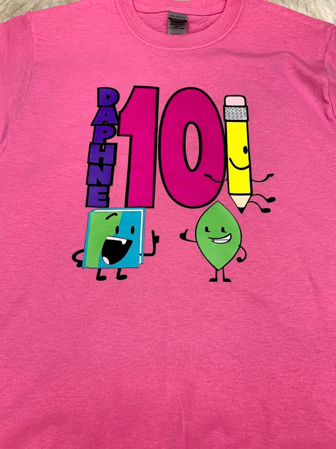 BFDI Birthday Shirt for Girls - Name and Age Can Be Customized - Battle ...