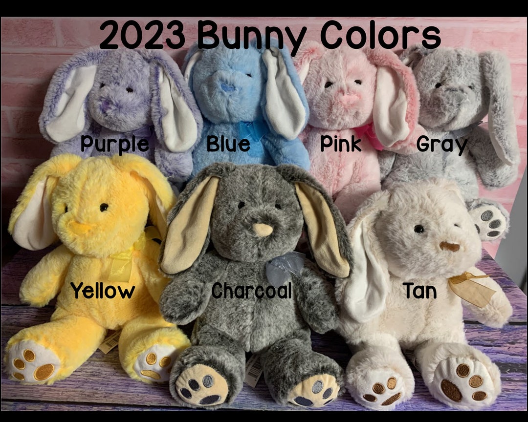 Plush Bunnies You Choose the Color Name Personalized One - Etsy